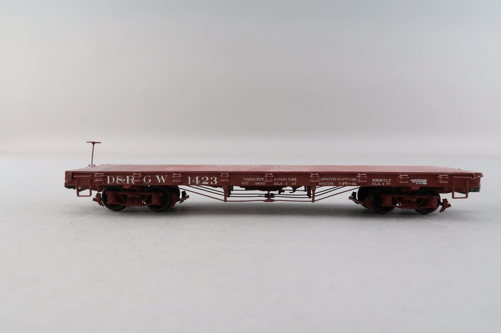 Sn3 Scale Model - PRB Pecos River Brass D&RGW Rio Grande Flat Car #1423 ...