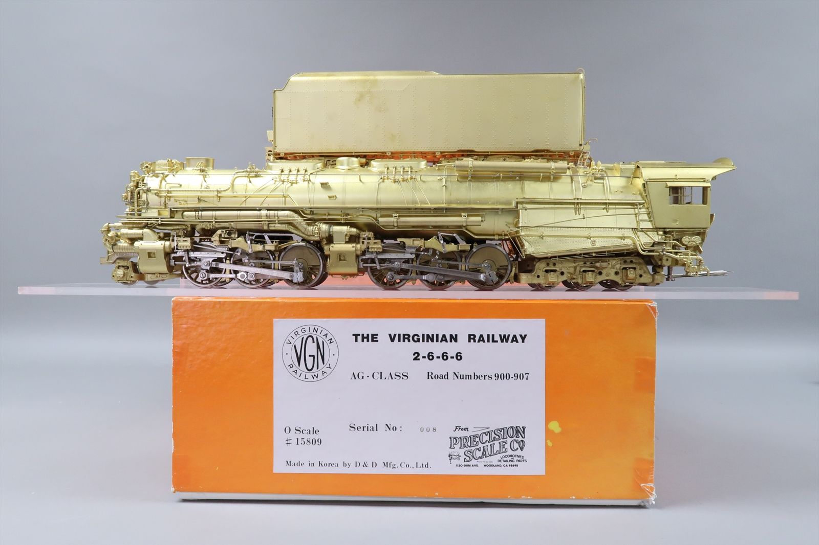 O Brass Model - PSC 15809 VGN Virginian Railway 2-6-6-6 AG Class ...