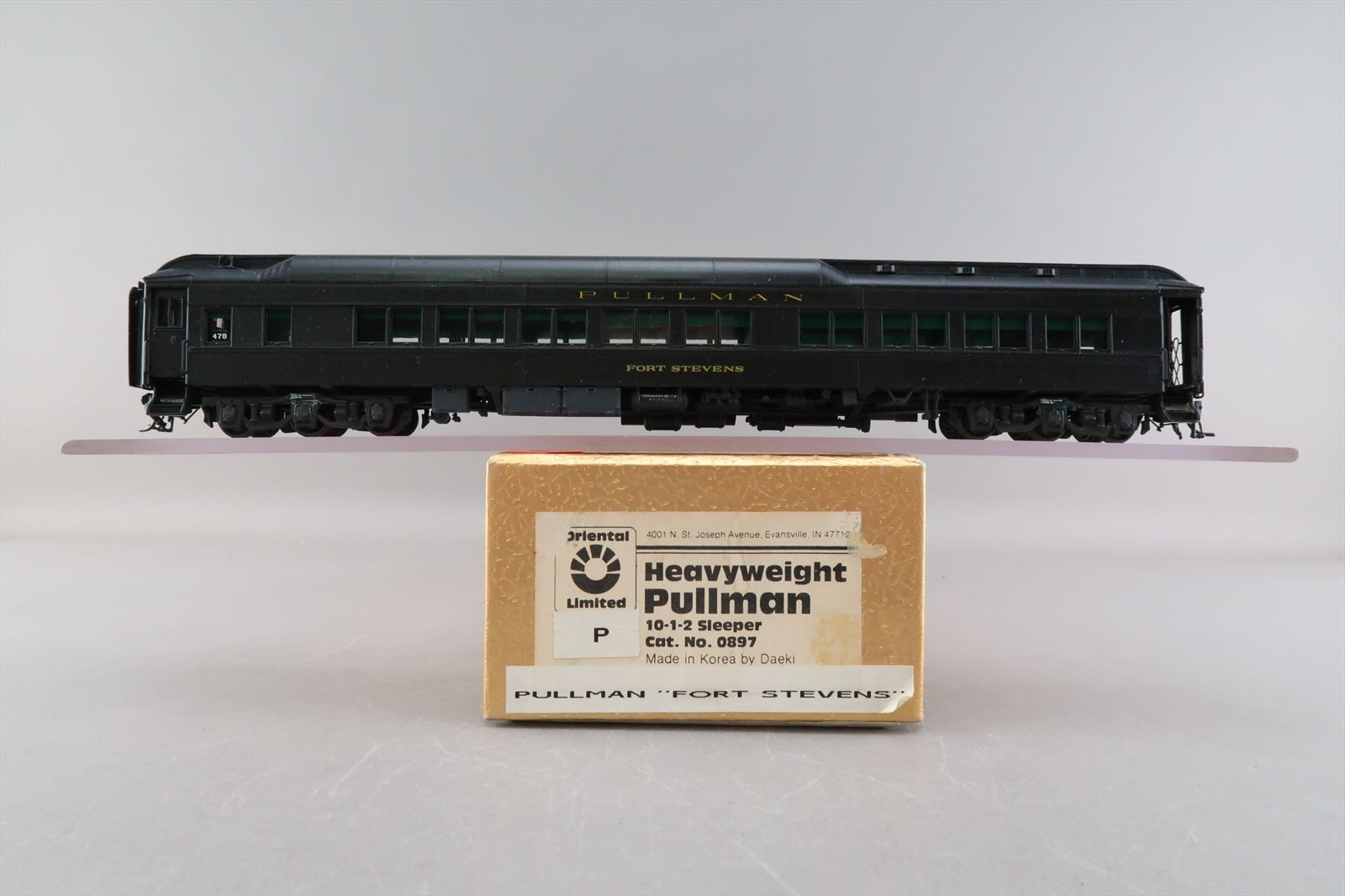 HO Brass Model - Oriental 0897 HW Heavyweight Pullman 10-1-2 Sleeper Fort Stevens - Custom - Daeki
