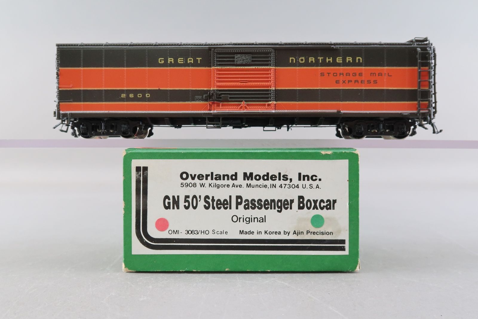 HO Brass Model - OMI 3083 GN Great Northern 50' Steel Passenger Boxcar Original #2600 - Custom ...