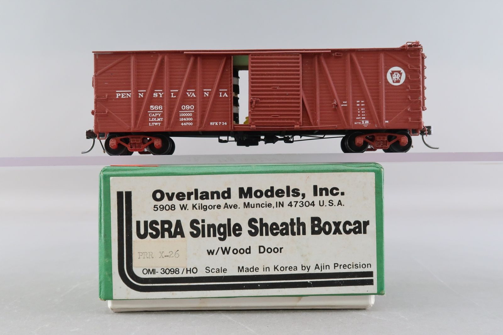HO Brass Model - OMI 3098 PRR Pennsylvania Single Sheath Boxcar w/ Wood ...