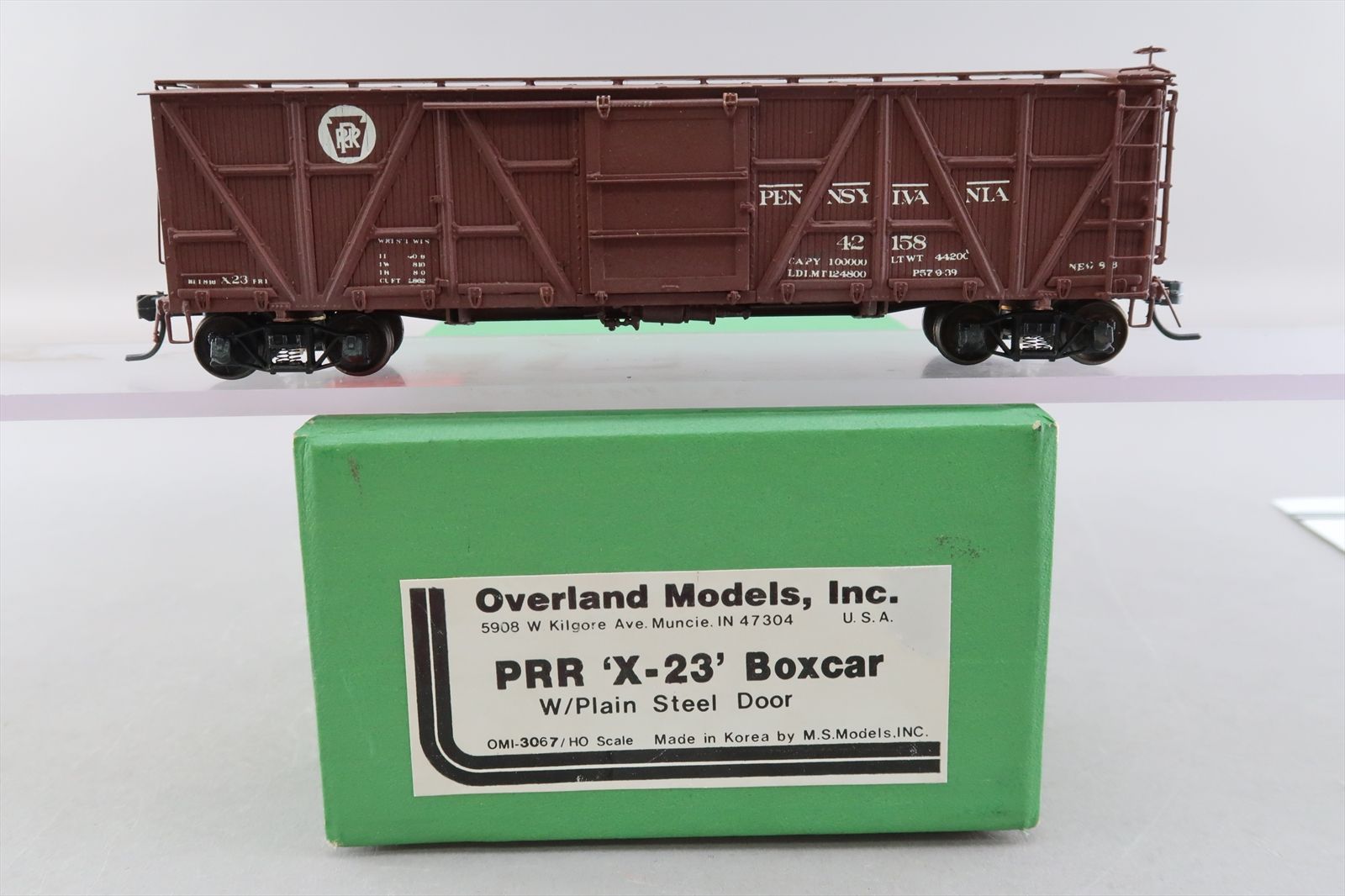 HO Brass Model - OMI 3067 PRR Pennsylvania X-23 Boxcar #42158 - Custom ...