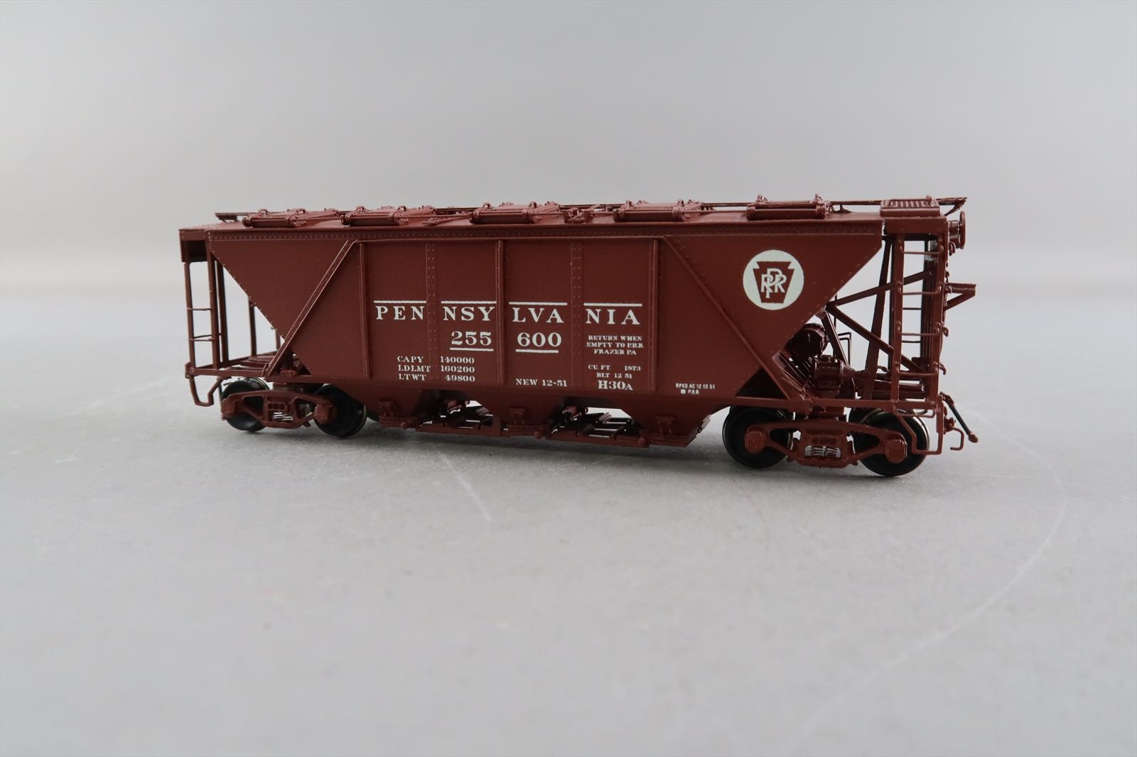 HO Brass Model - OMI 3328.1 PRR Pennsylvania Covered Hopper H30A ...