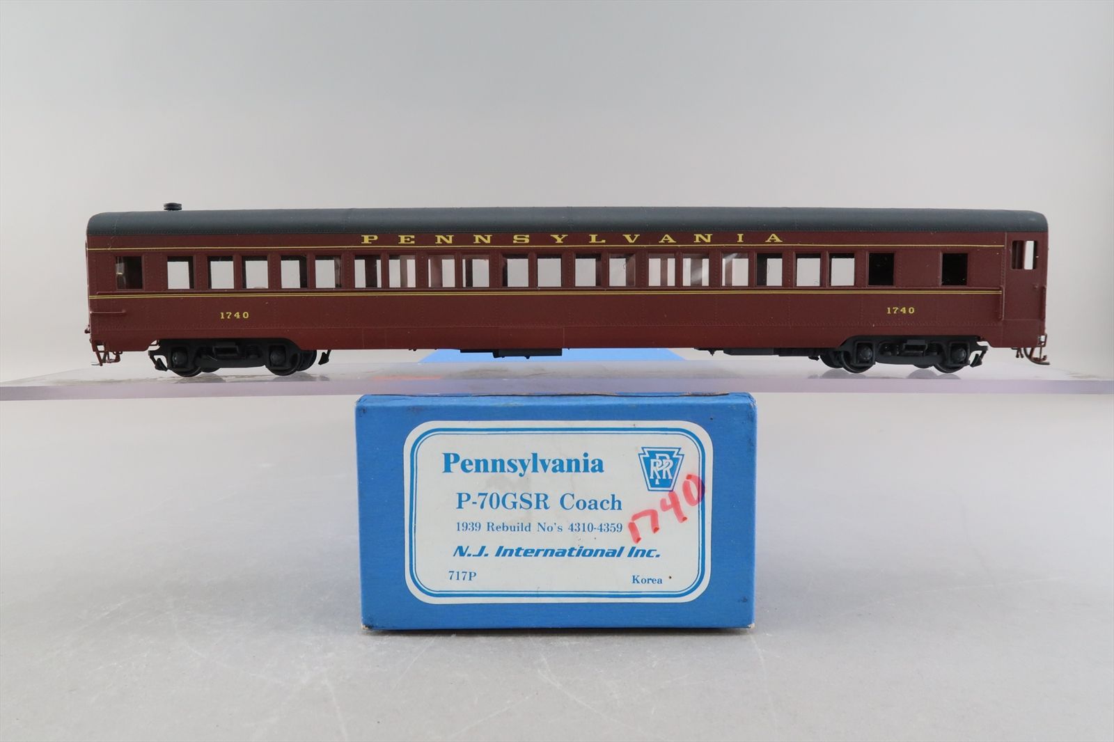 HO Brass Model - NJI / NJCB 717P PRR Pennsylvania P-70KR Coach 1939 ...