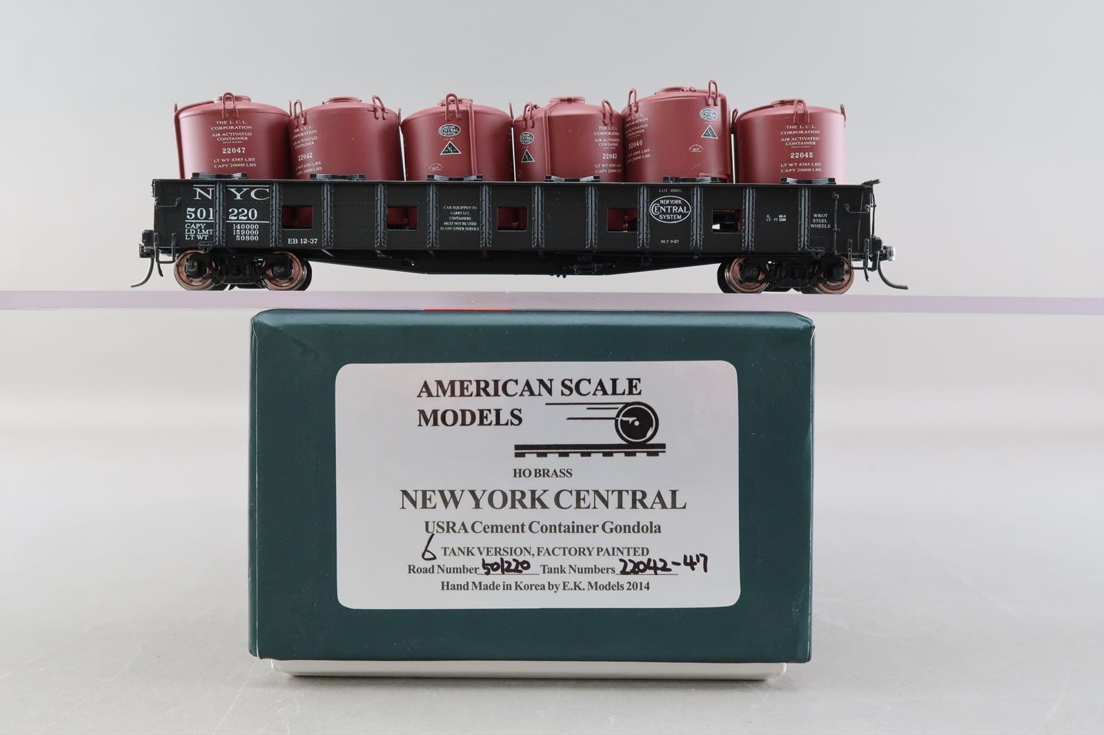 HO Brass Model - ASM NYC New York Central USRA Cement Container Gondola ...