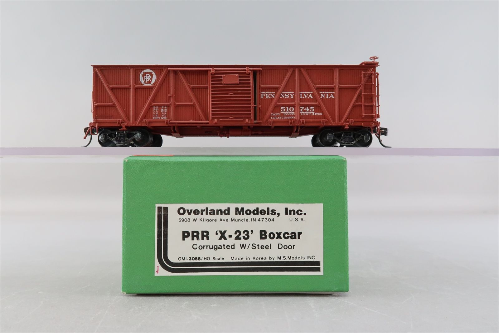 HO Brass Model - OMI 3068 PRR Pennsylvania X-23 Boxcar w/ Corrugated ...