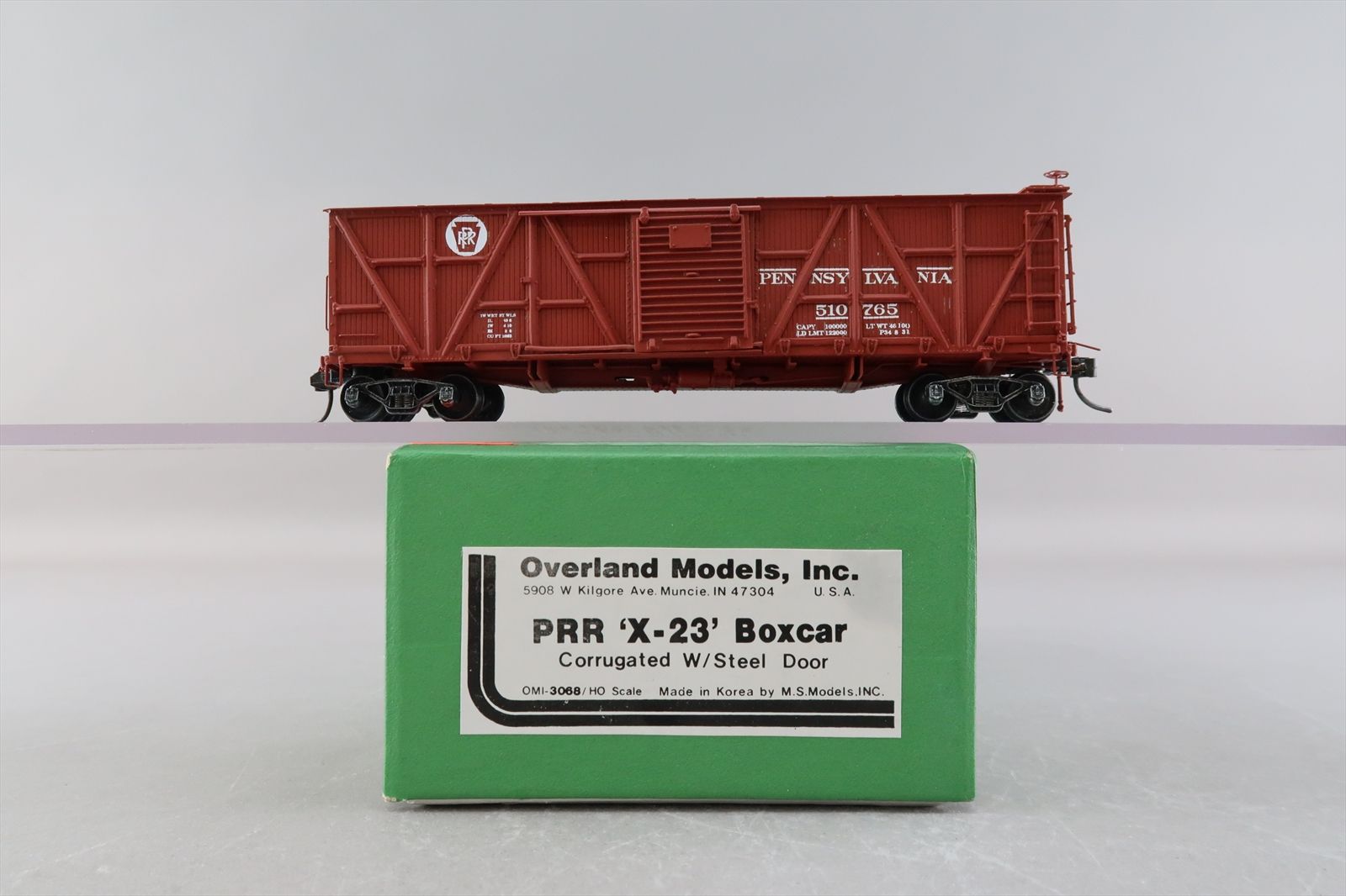 HO Brass Model - OMI 3068 PRR Pennsylvania X-23 Boxcar w/ Corrugated ...