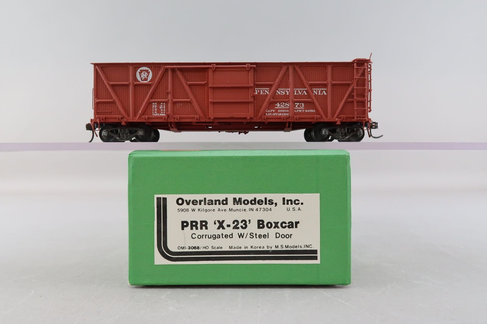 HO Brass Model - OMI 3068 PRR Pennsylvania X-23 Boxcar w/ Corrugated ...