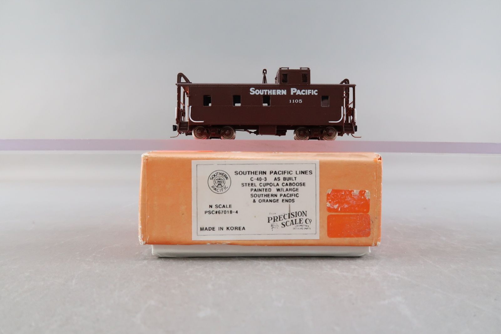 N Brass Model - PSC 67018-4 SP Southern Pacific C-40-3 As Built Caboose ...