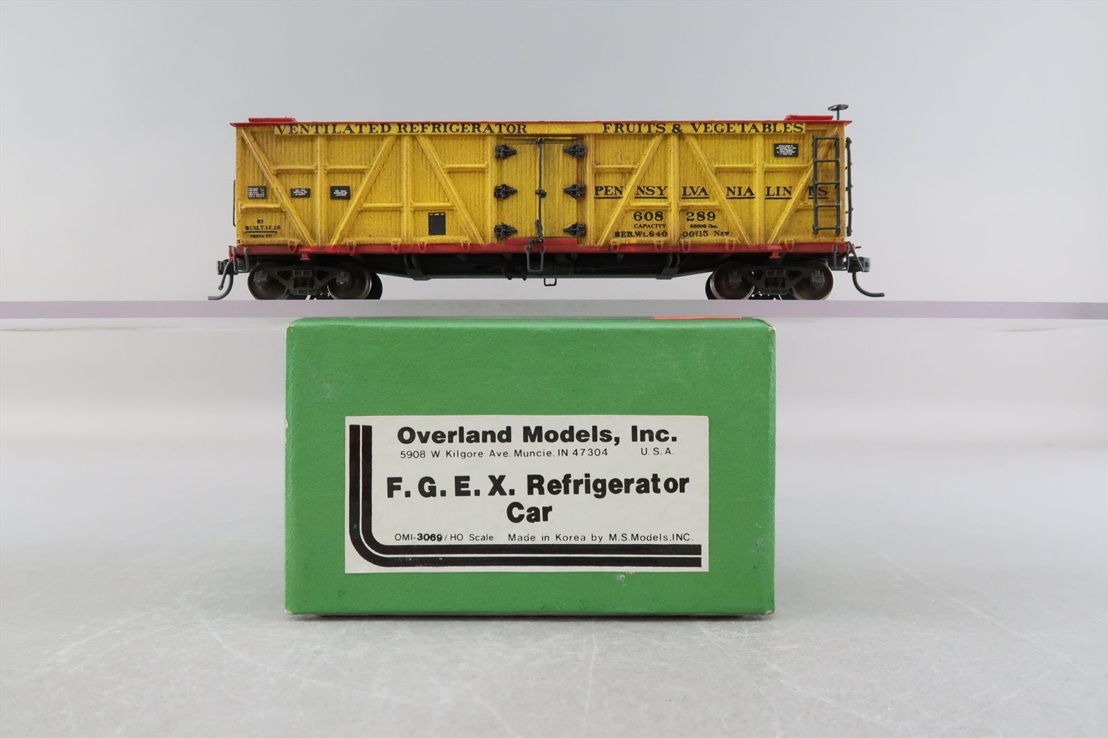 HO Brass Model - OMI 3069 FGEX PRR Pennsylvania R7 Reefer Refrigerator ...