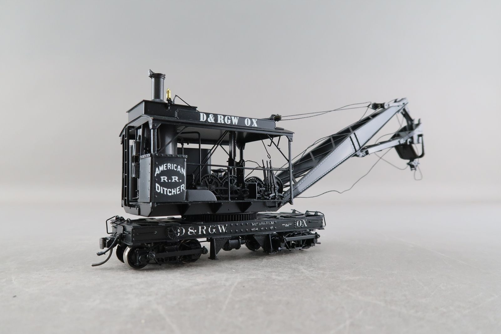 Sn3 Brass Model - OMI 1680 D&RGW Rio Grande American Hoist Ditcher #OX - Custom - M.S. Models