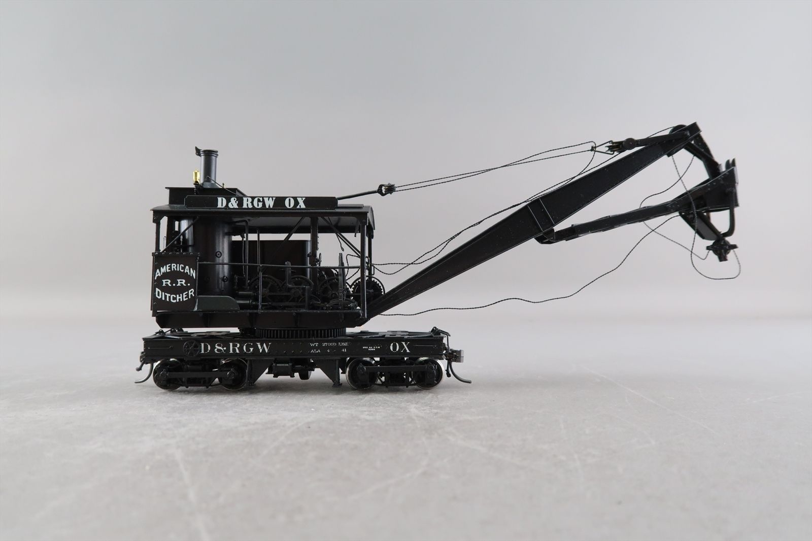 Sn3 Brass Model - OMI 1680 D&RGW Rio Grande American Hoist Ditcher #OX - Custom - M.S. Models