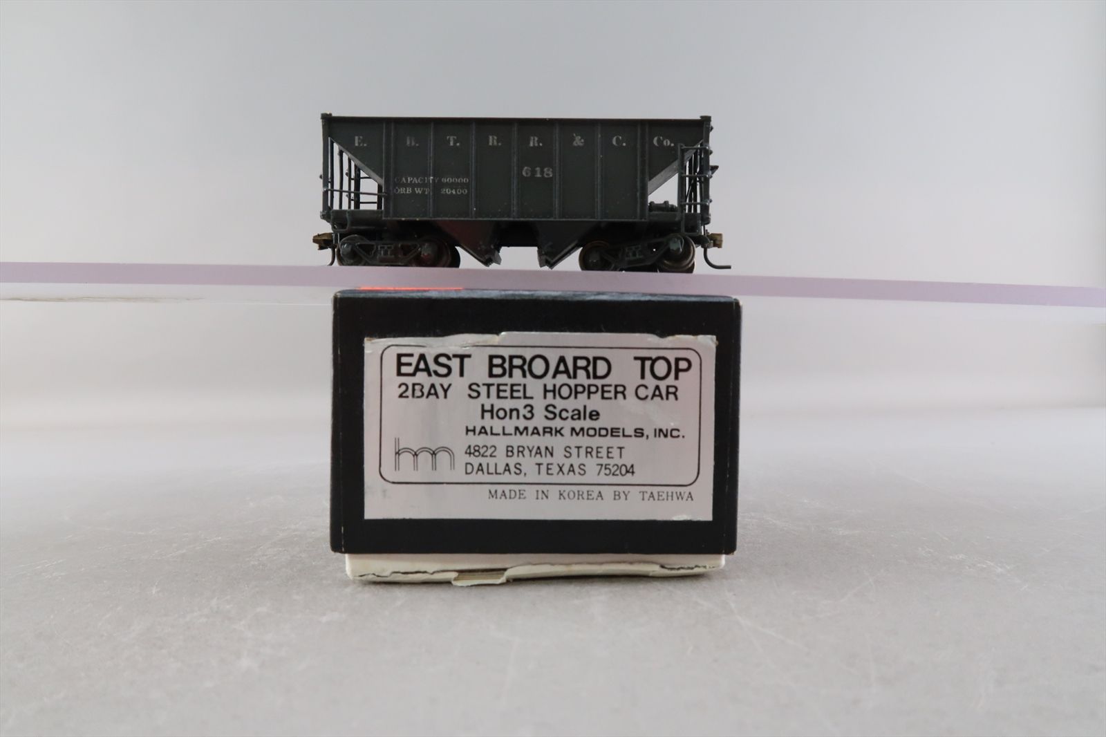 HOn3 Brass Model - Hallmark EBT East Broad Top 2-Bay Steel Hopper Car #618 - Custom - Tae Hwa