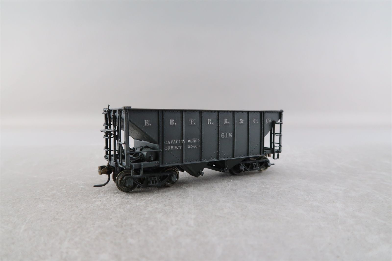 HOn3 Brass Model - Hallmark EBT East Broad Top 2-Bay Steel Hopper Car #618 - Custom - Tae Hwa