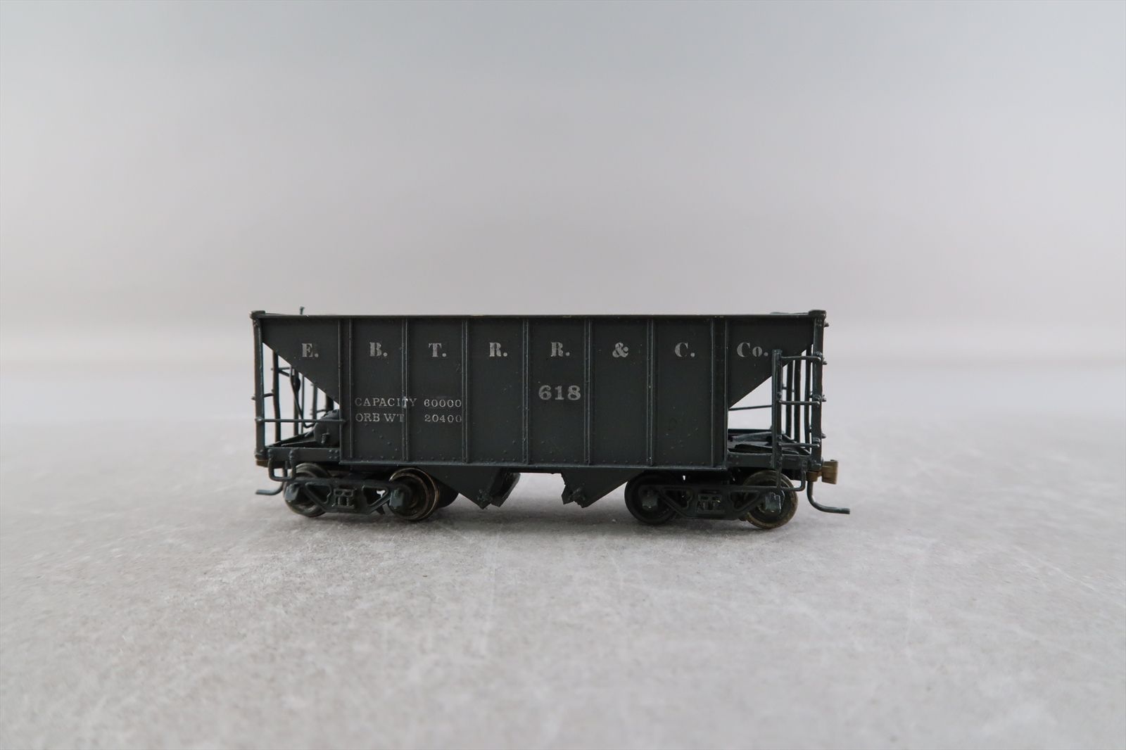 HOn3 Brass Model - Hallmark EBT East Broad Top 2-Bay Steel Hopper Car #618 - Custom - Tae Hwa