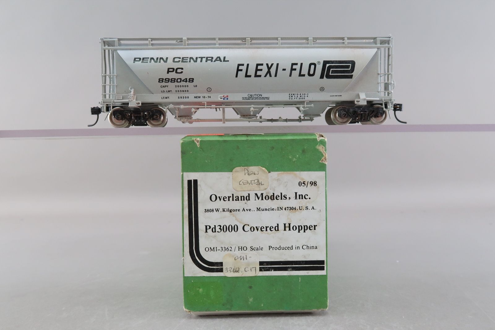 HO Brass Model - OMI 3362 PC Penn Central Pd 3000 Covered Hopper ...