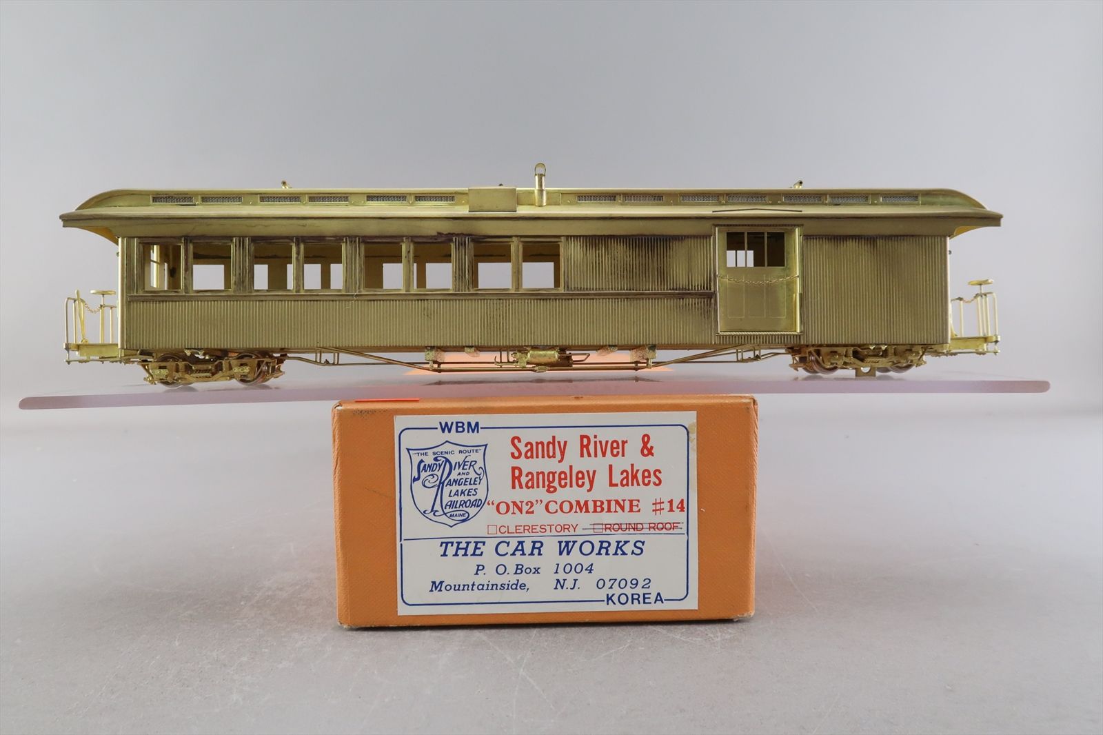 On2 Brass Model - The Car Works SR&RL Passenger Conbine #14 ...