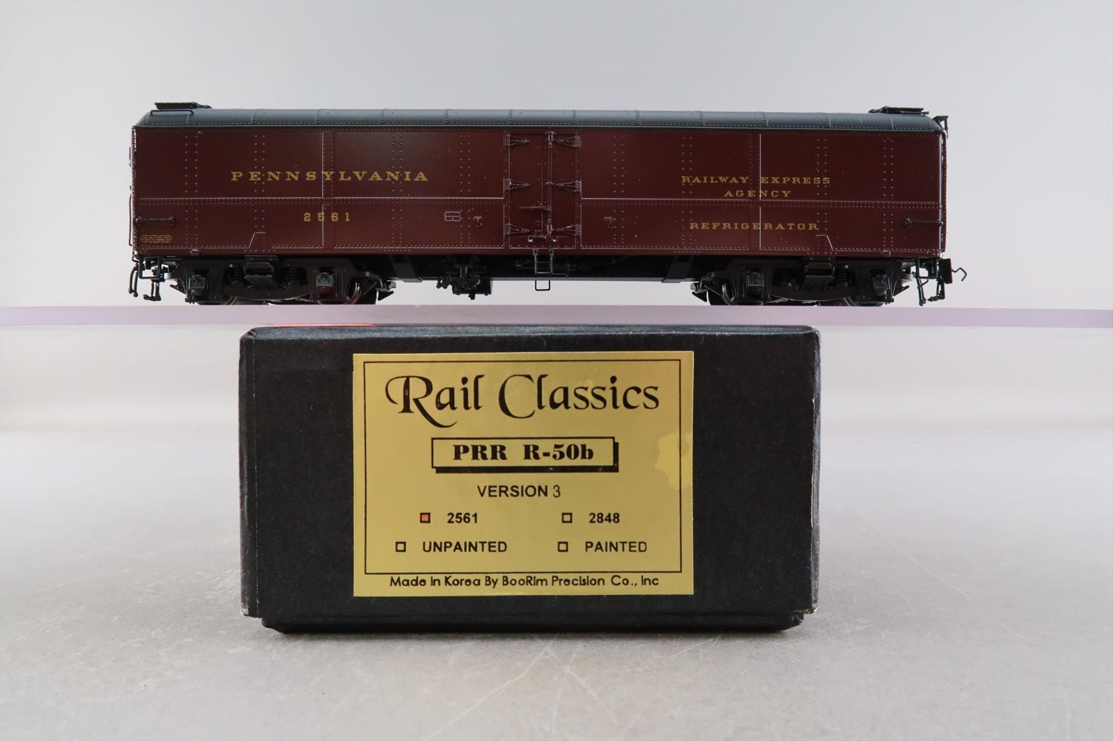 HO Brass Model - Rail Classics Version 3 PRR Pennsylvania R-50b Reefer #2561 - F/P - Boo-Rim