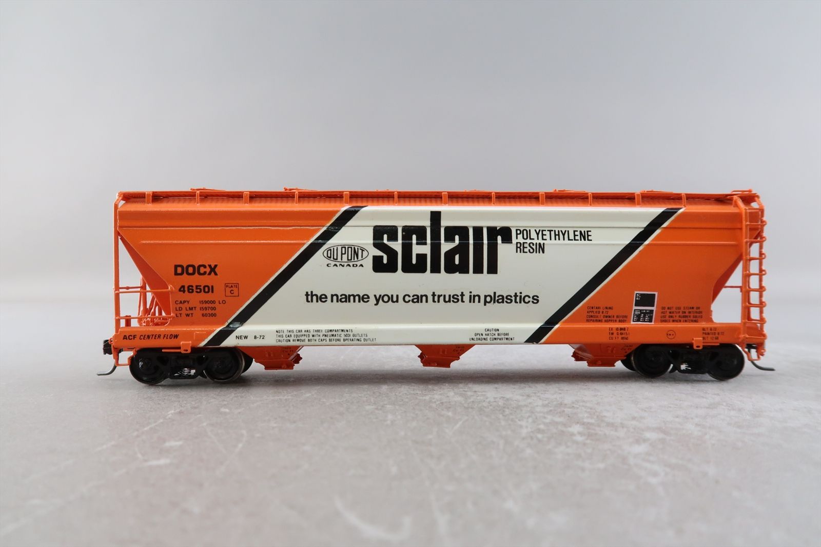 HO Brass Model - OMI 3091 DOCX Sclair Dupont ACF 3 Bay Centerflow 4650 ...