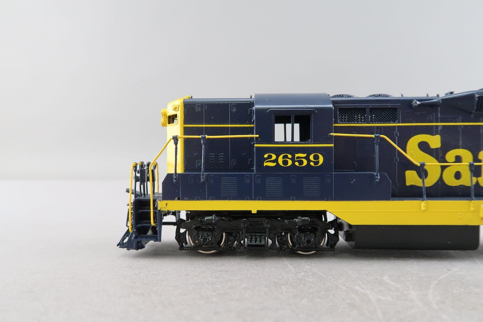 HO Brass Model - Key AT&SF Santa Fe GP7 Phase I Blue / Yellow #2659 - F/P - 1995 Run - F.M. Models