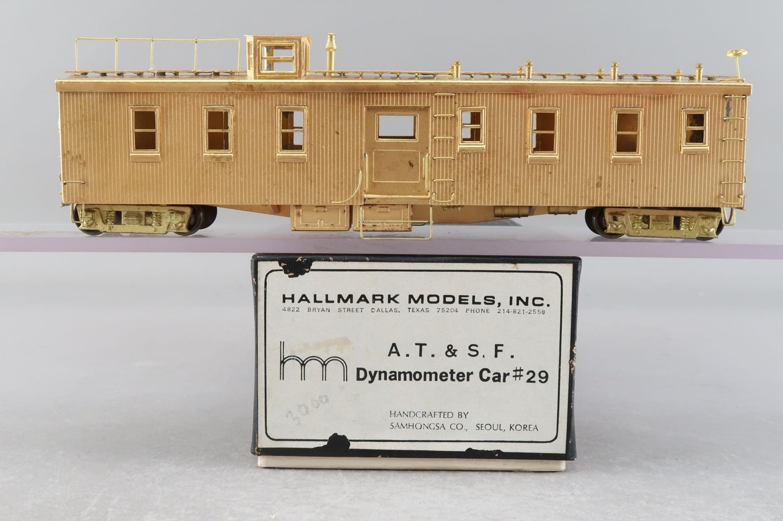 HO Brass Model - HM Hallmark AT&SF Santa Fe Dynamometer Car #29 ...