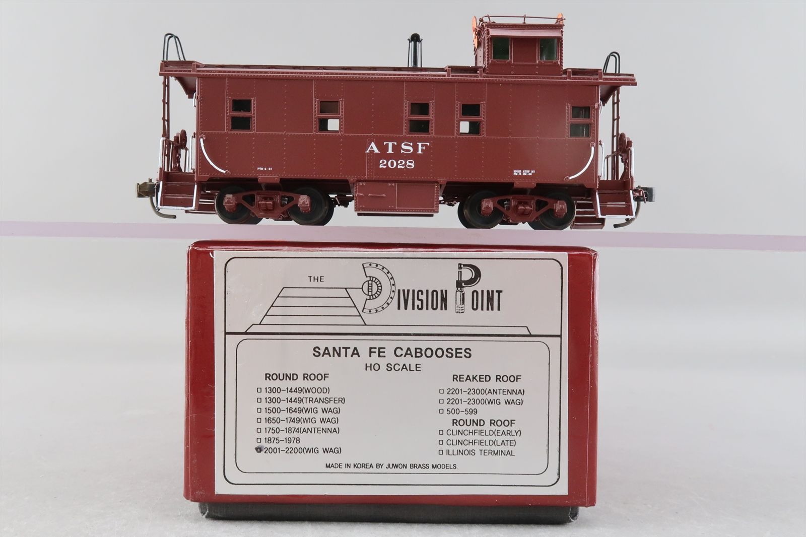 HO Brass Model - DP 1408 AT&SF Santa Fe Caboose Wig Wag #2028 - F/P - 2003 Run - JuWon