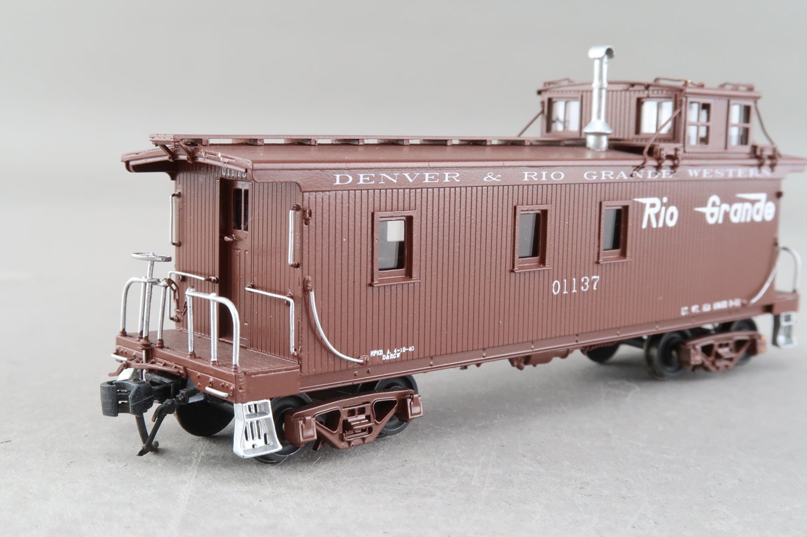 HO Brass Model - DP Joint Line D&RGW Wood Caboose #01137 - F/P - 1999 ...