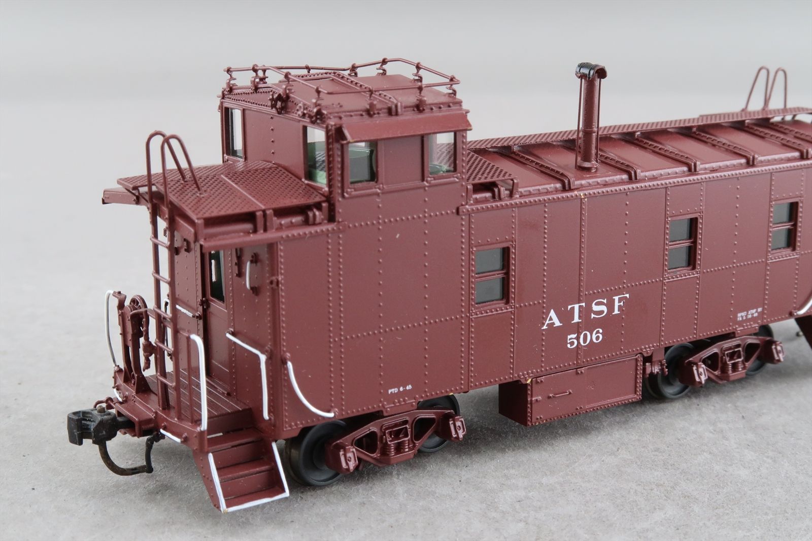 HO Brass Model - DP AT&SF Santa Fe Peaked Roof Steel Caboose #506 - F/P ...