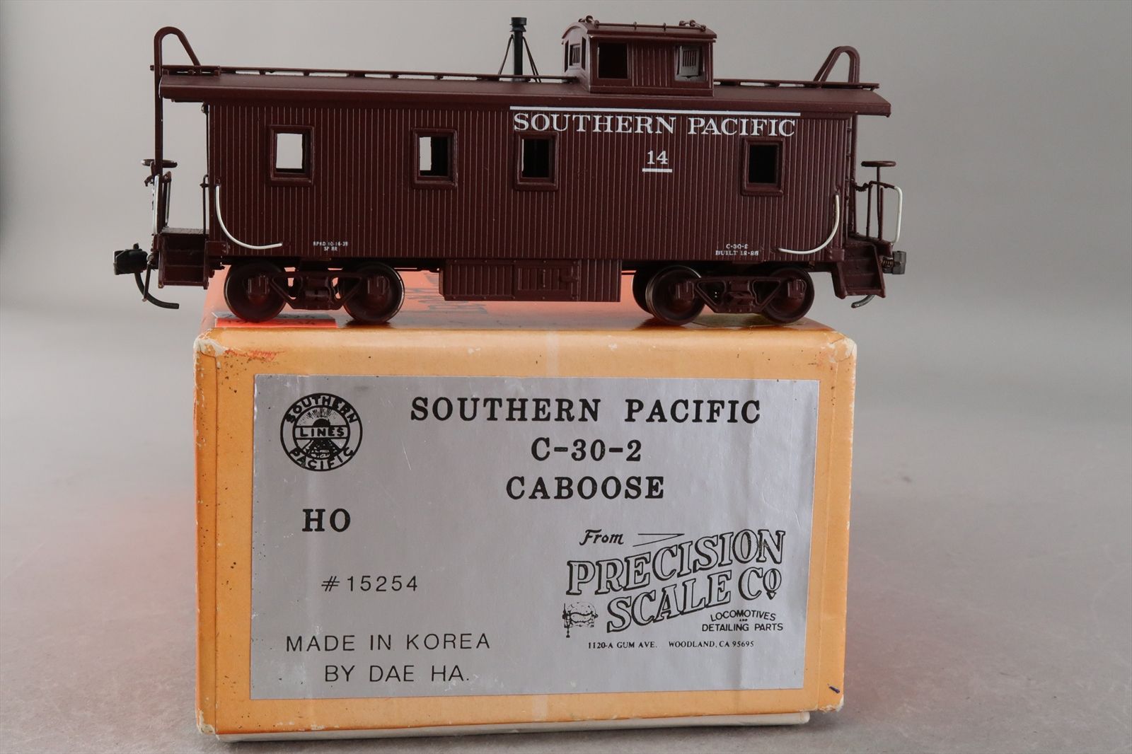 HO Brass Model - PSC 15254 SP Southern Pacific C-30-2 Caboose #14 ...