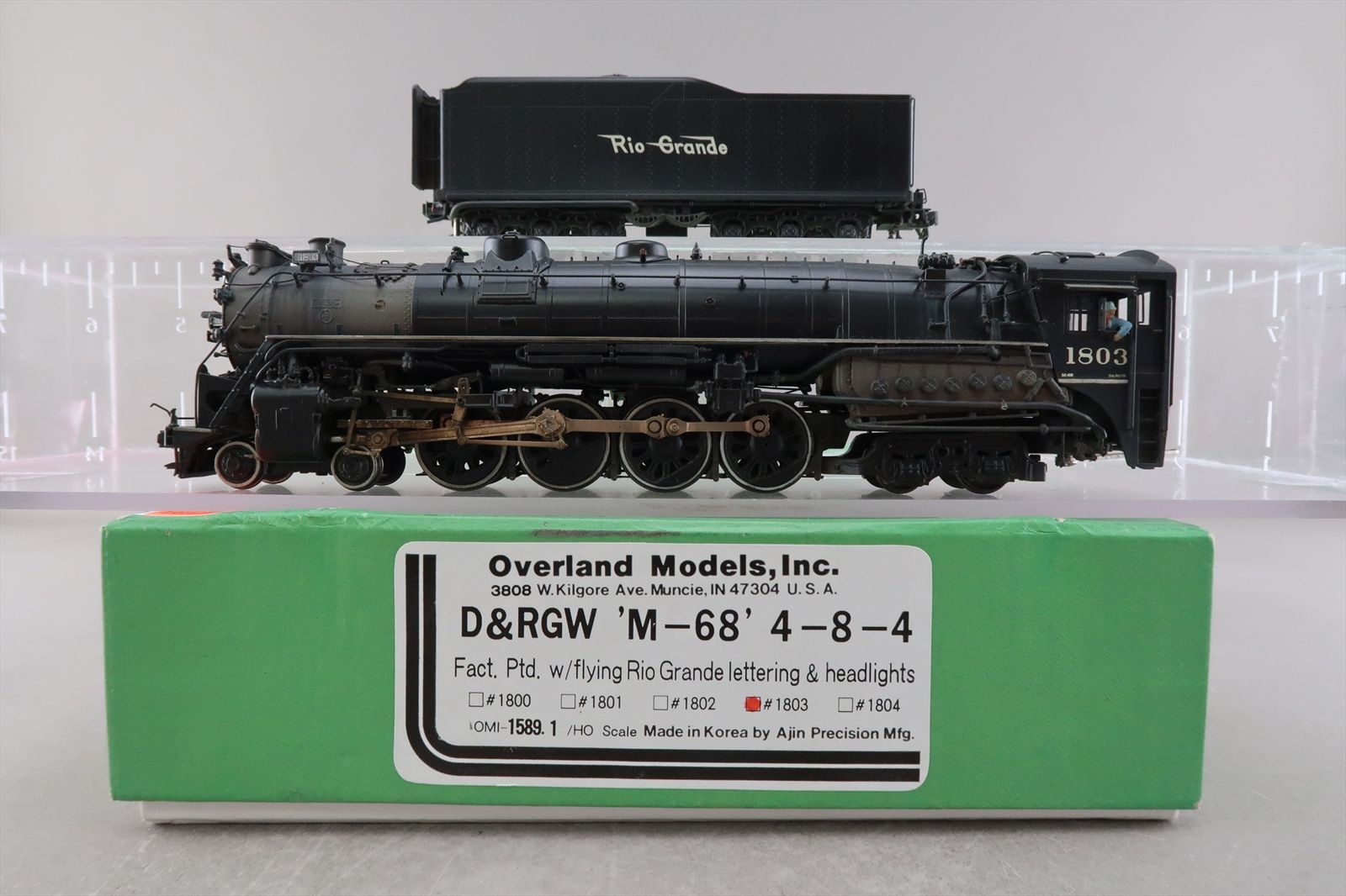 HO Brass Model - OMI 1589.1 D&RGW Rio Grande M-68 4-8-4 #1803 - F/P + Pro Weathered by Jerry ...