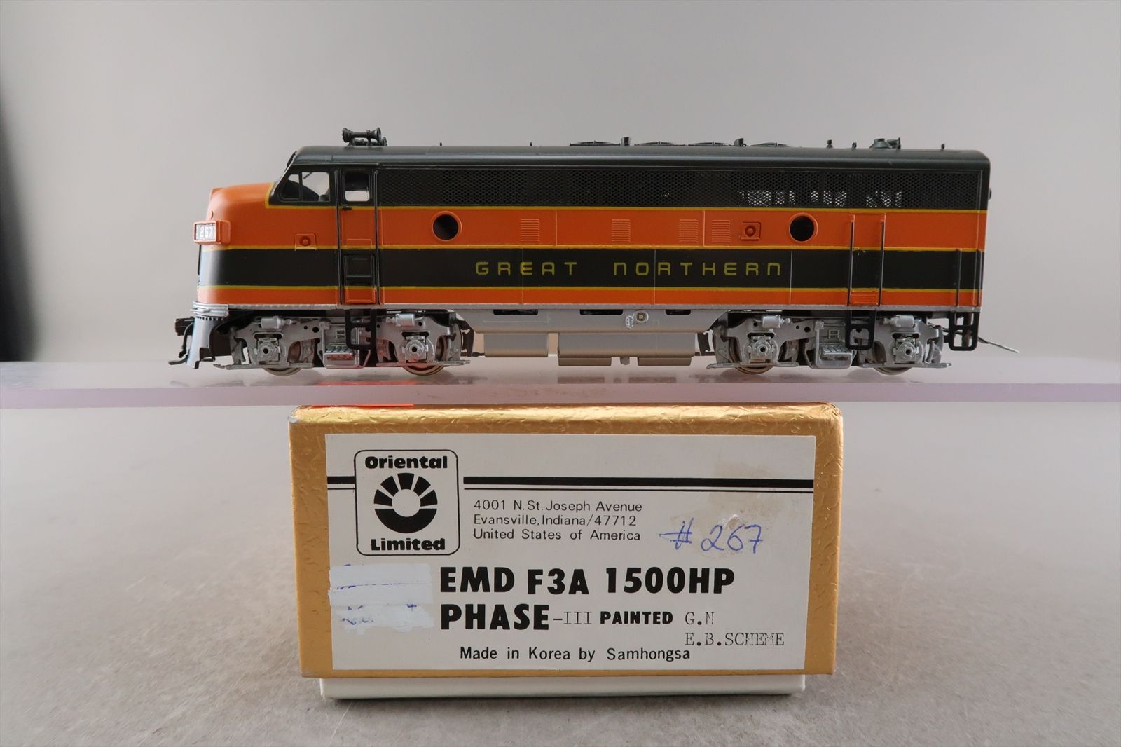 HO Brass Model - Oriental GN Great Northern EMD F3 F3A Phase III EB Empire Builder - F/P - Samhongsa