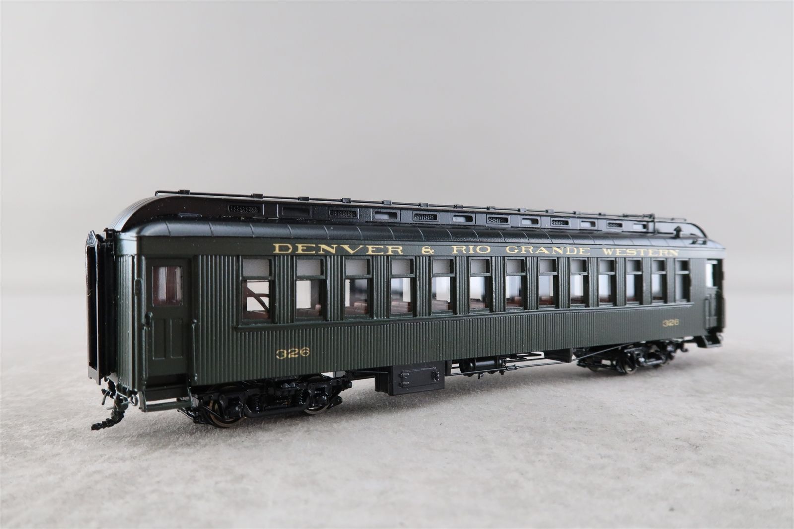HOn3 Brass Model - PSC 17622-1 D&RGW Rio Grande Coach Green #326 - F/P - 2003 Run - Made in Korea