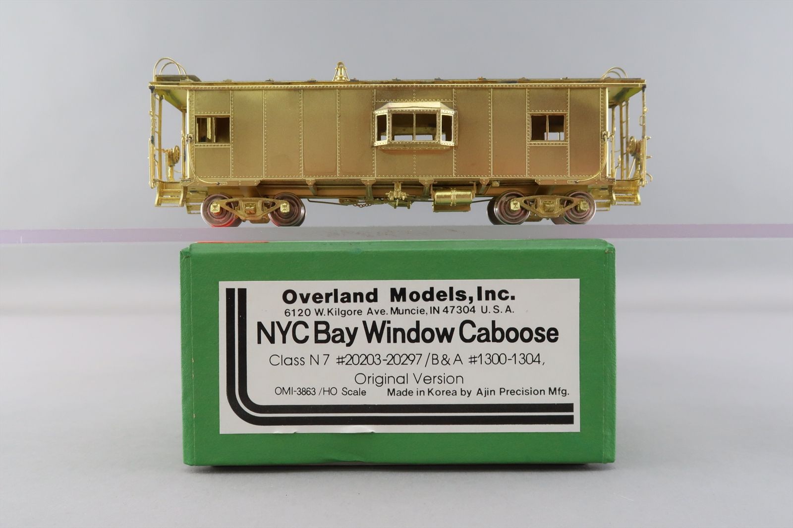 HO Brass Model - OMI 3863 NYC New York Central Bay Window Caboose N7 Original - Unpainted - 1993 ...