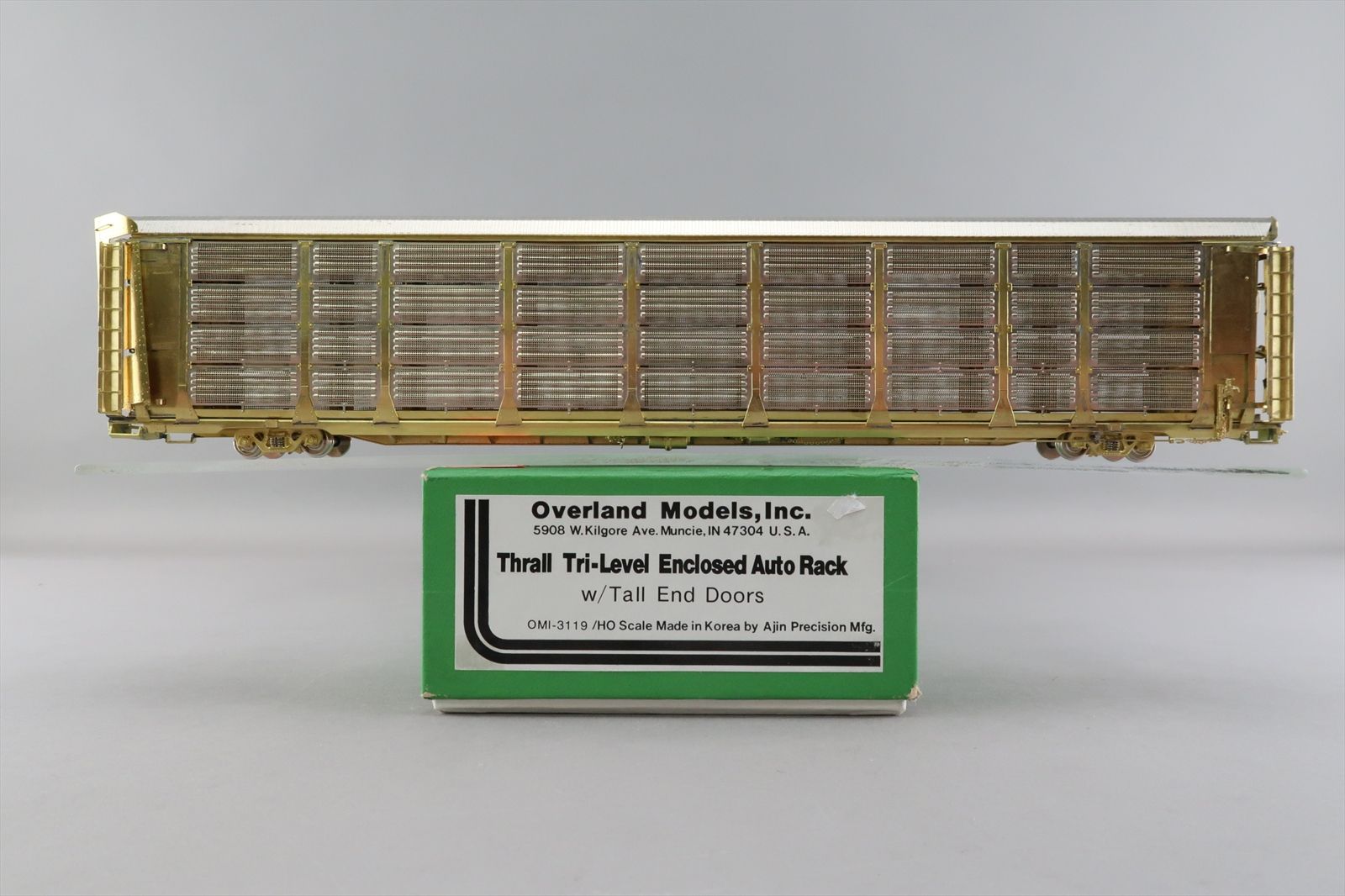 HO Brass Model - OMI 3119 Thrall Tri-Level Enclosed Auto Rack w/ Tall ...