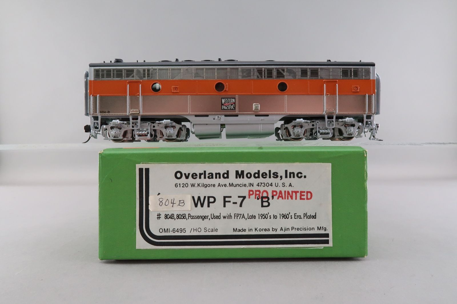 HO Brass Model - OMI 6495 WP Western Pacific F7 F7B #804B - Custom ...