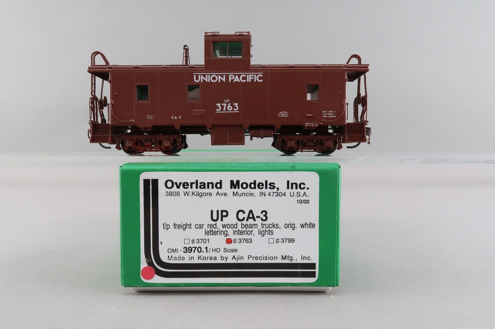 HO Brass Model - OMI 3970.1 UP Union Pacific CA-3 Caboose #3763 - F/P ...