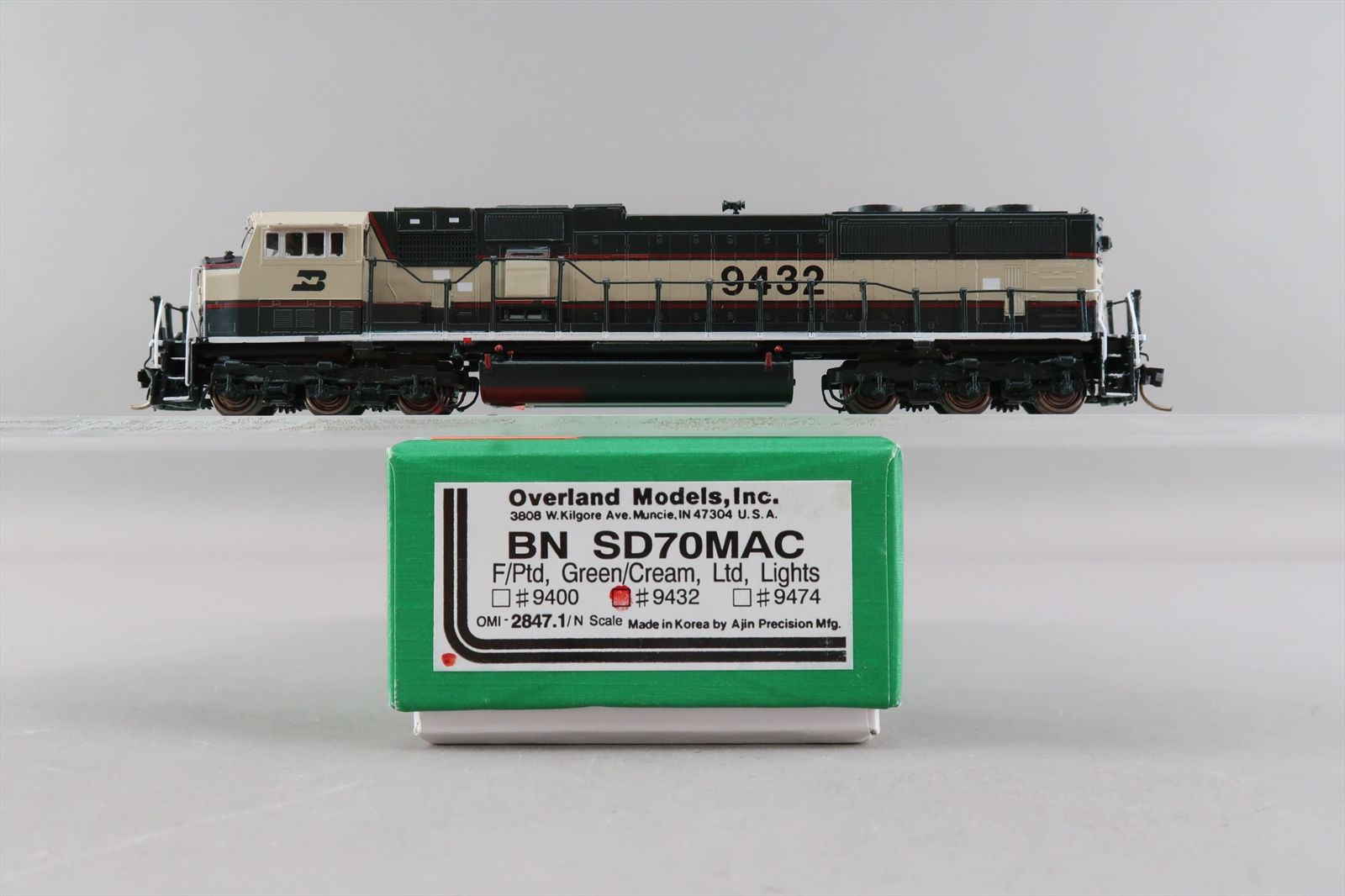 N Brass Model - OMI 2847.1 BN Burlington Northern SD70MAC #9432 - F/P - 1998 Run - Ajin