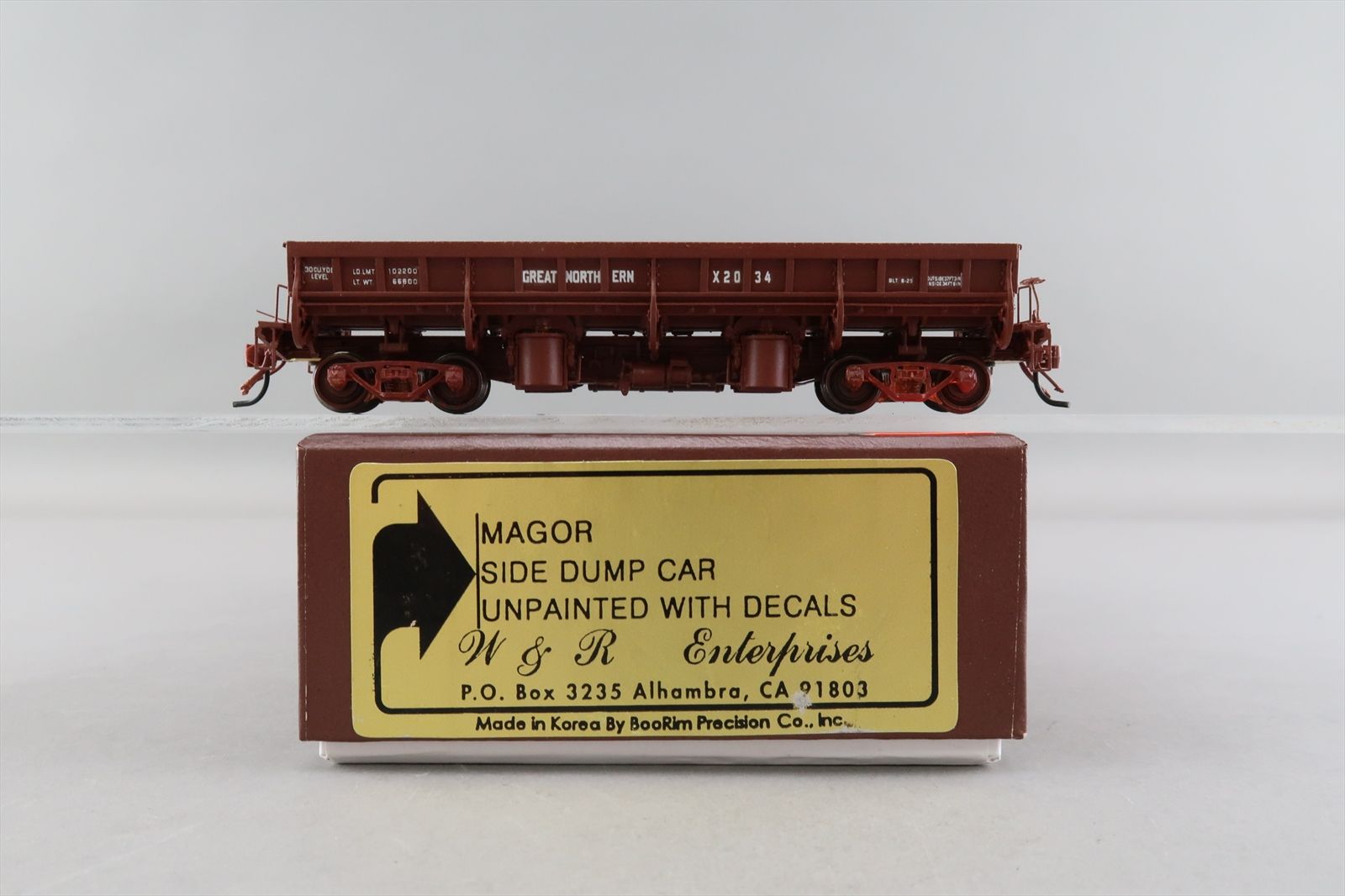 HO Brass Model - W&R GN Great Northern Magor Side Dump Car #X2034 ...
