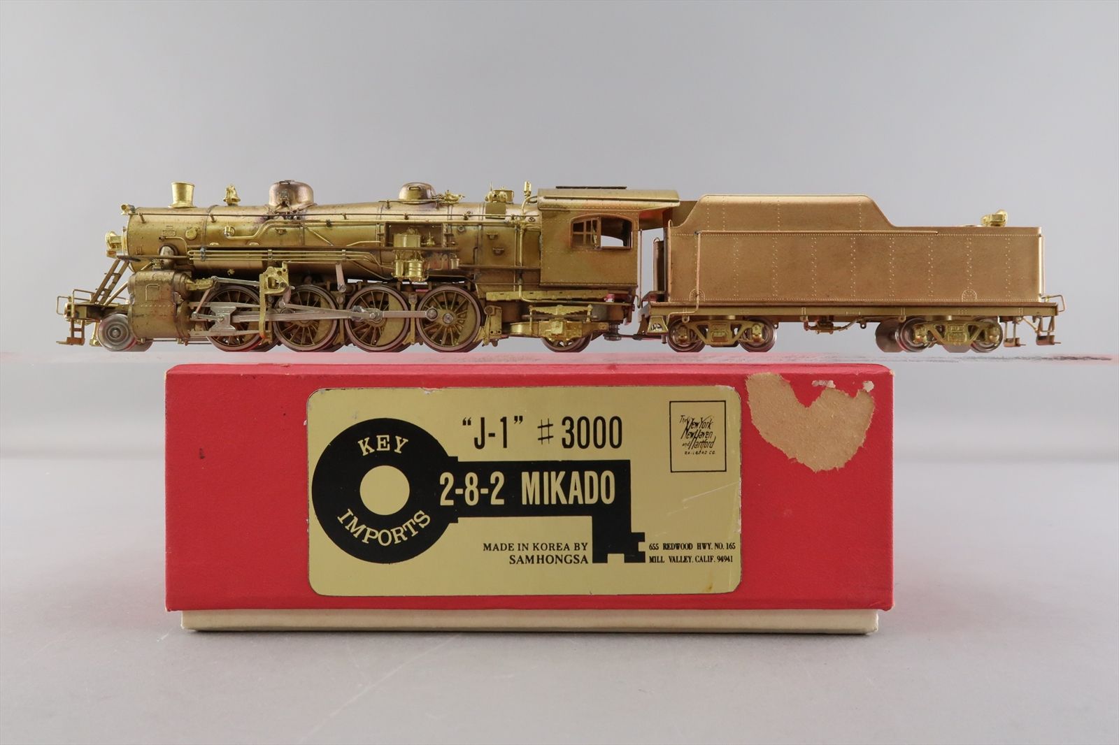 HO Brass Model - Key NH New Haven J-1 2-8-2 #3000 - Unpainted - 1981 ...