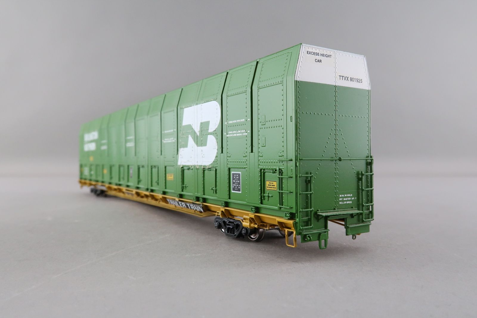 HO Brass Model - OMI 3010.2 BN Burlington Northern TTVX Trailer Train Vert-A-Pac Auto Carrier ...