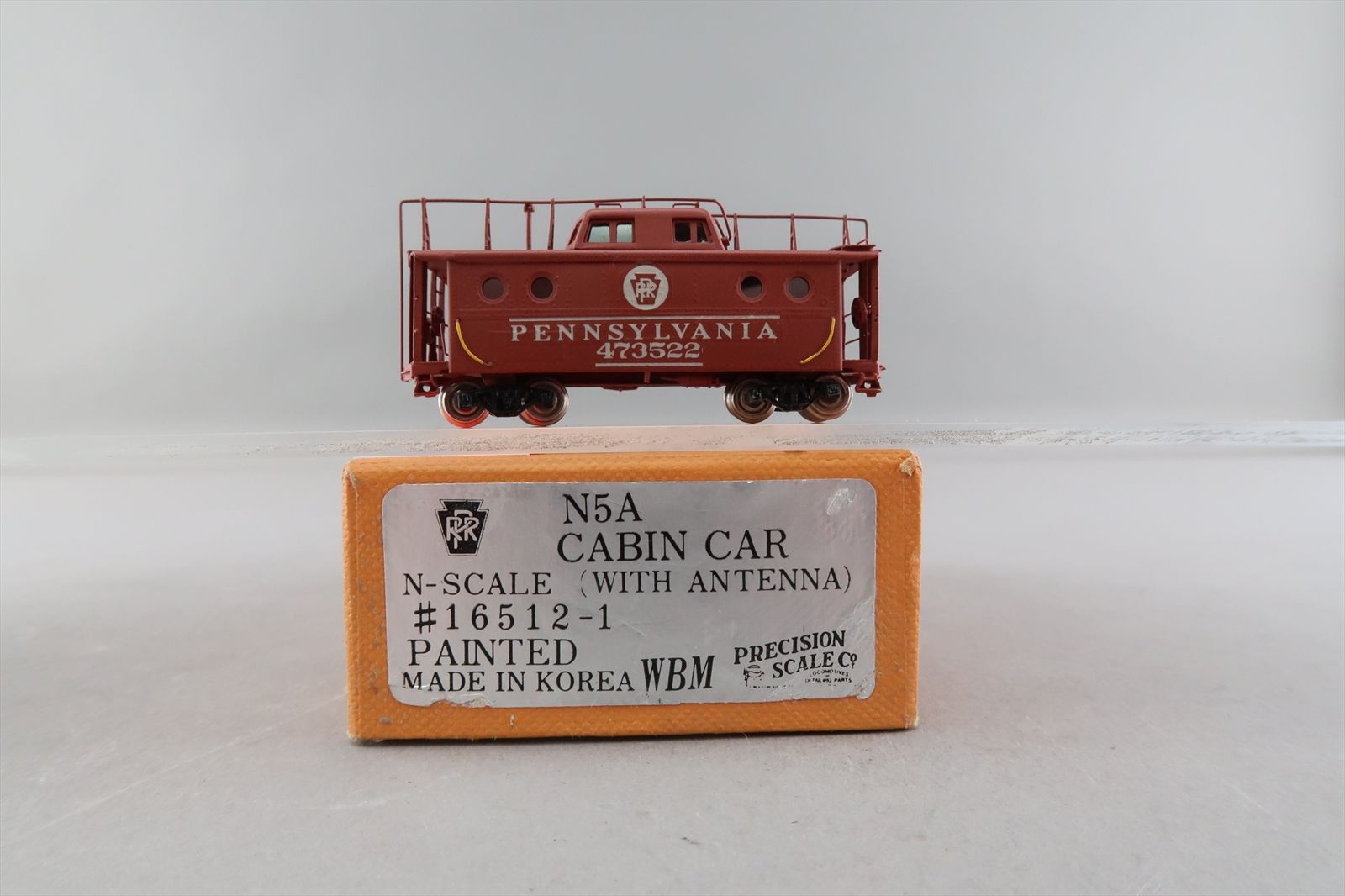 N Brass Model - PSC 16512-1 PRR Pennsylvania Cabin Carb Caboose N5A w ...