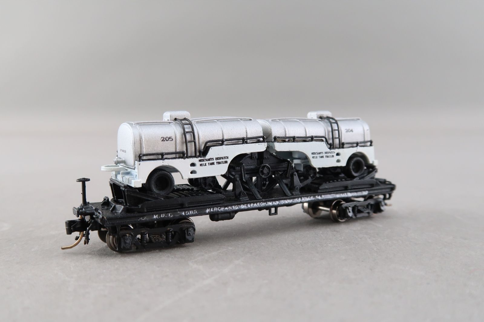 N Brass Model - OMI 2814.1 MDT Merchant's Despatch Flat Car with 2 Semi ...