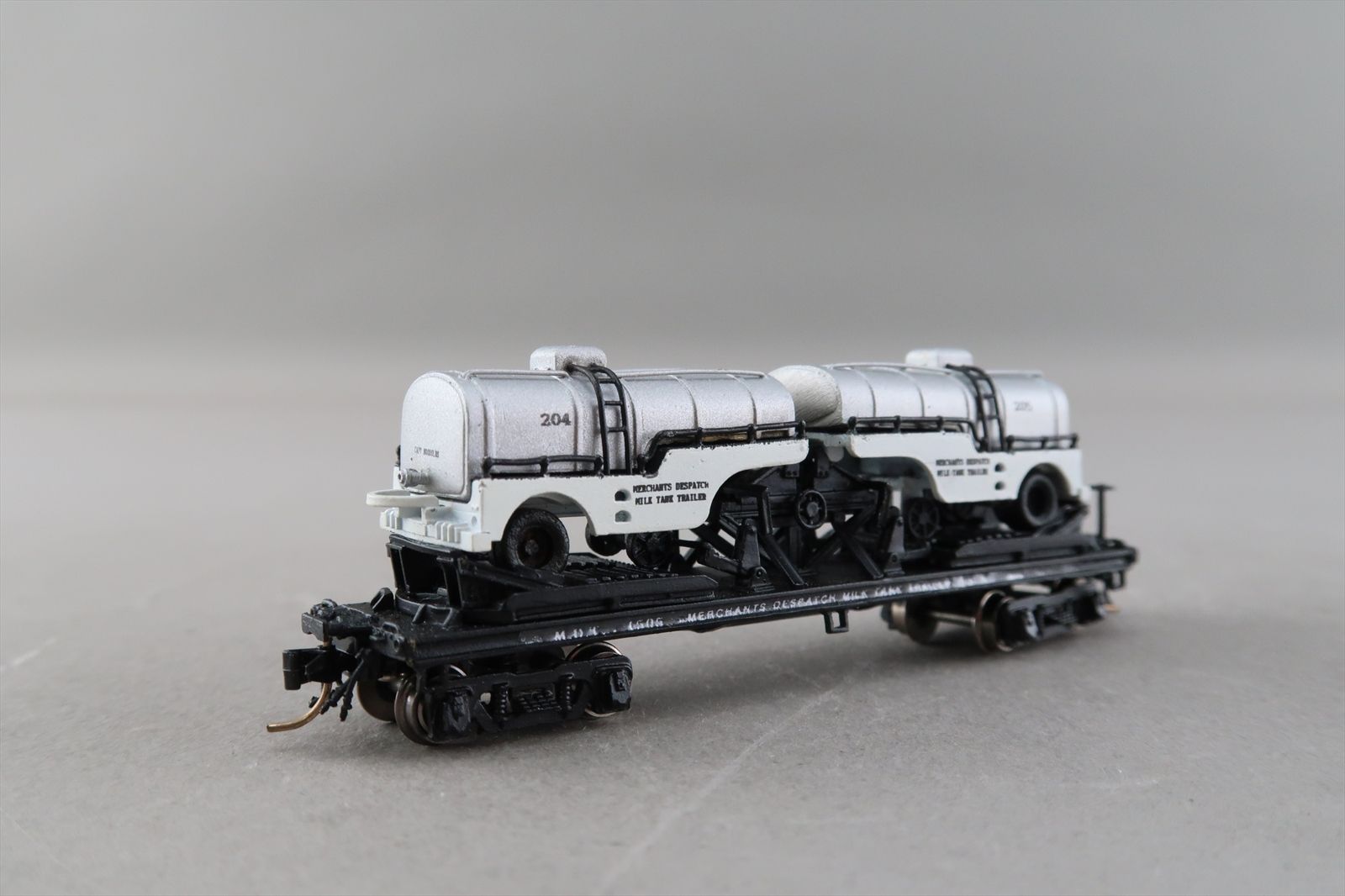 N Brass Model - OMI 2814.1 MDT Merchant's Despatch Flat Car with 2 Semi ...