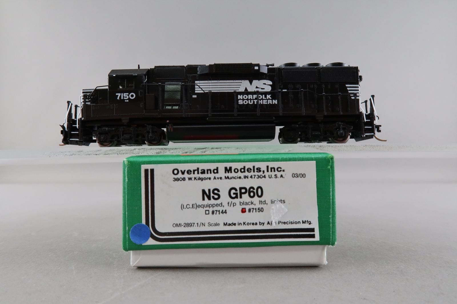 N Brass Model - OMI 2897.1 NS Norfolk Southern GP60 #7150 - F/P - 2000 ...