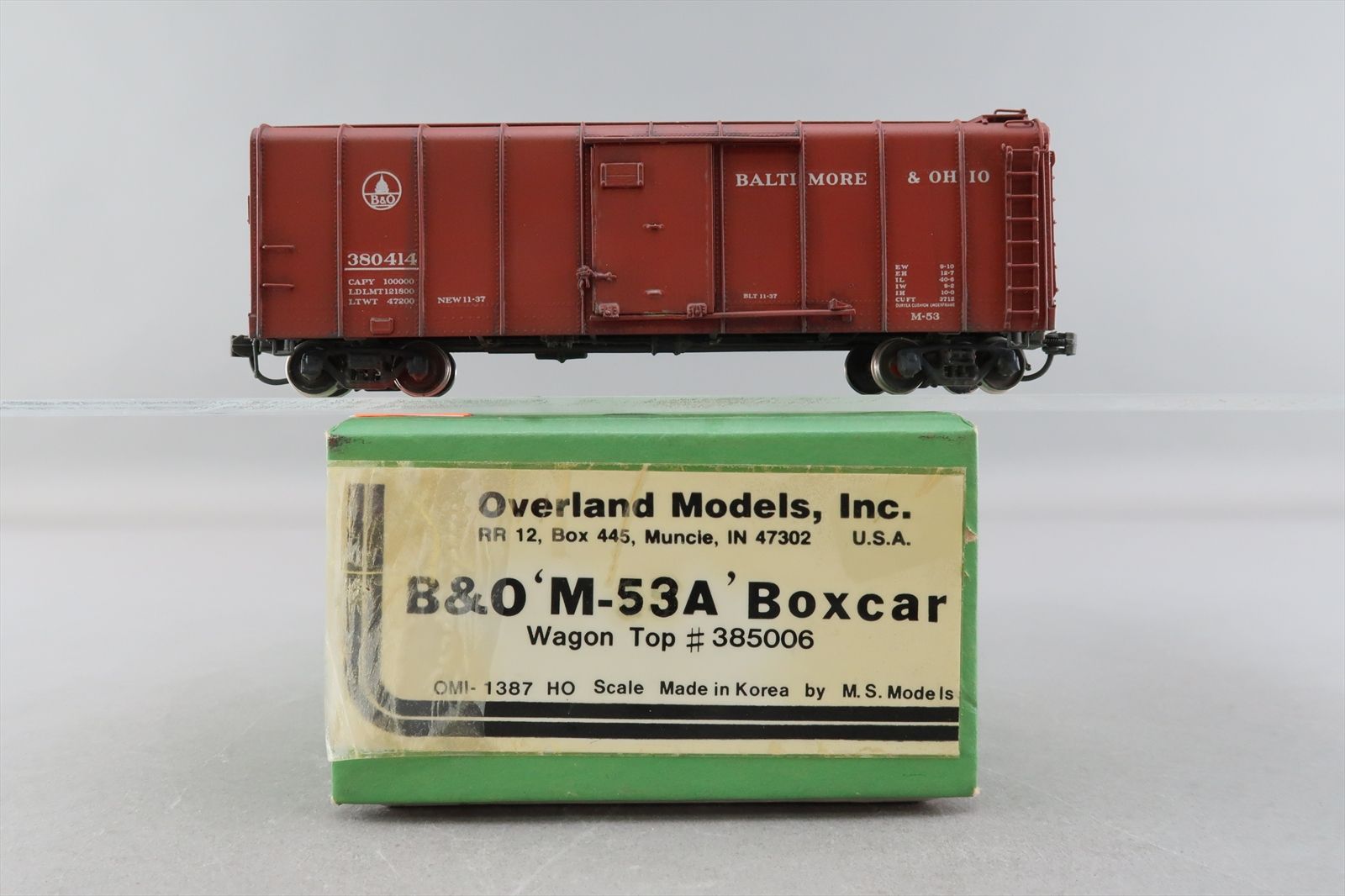 HO Brass Model - OMI 1387 B&O Baltimore & Ohio M-53A Wagon Top Boxcar ...
