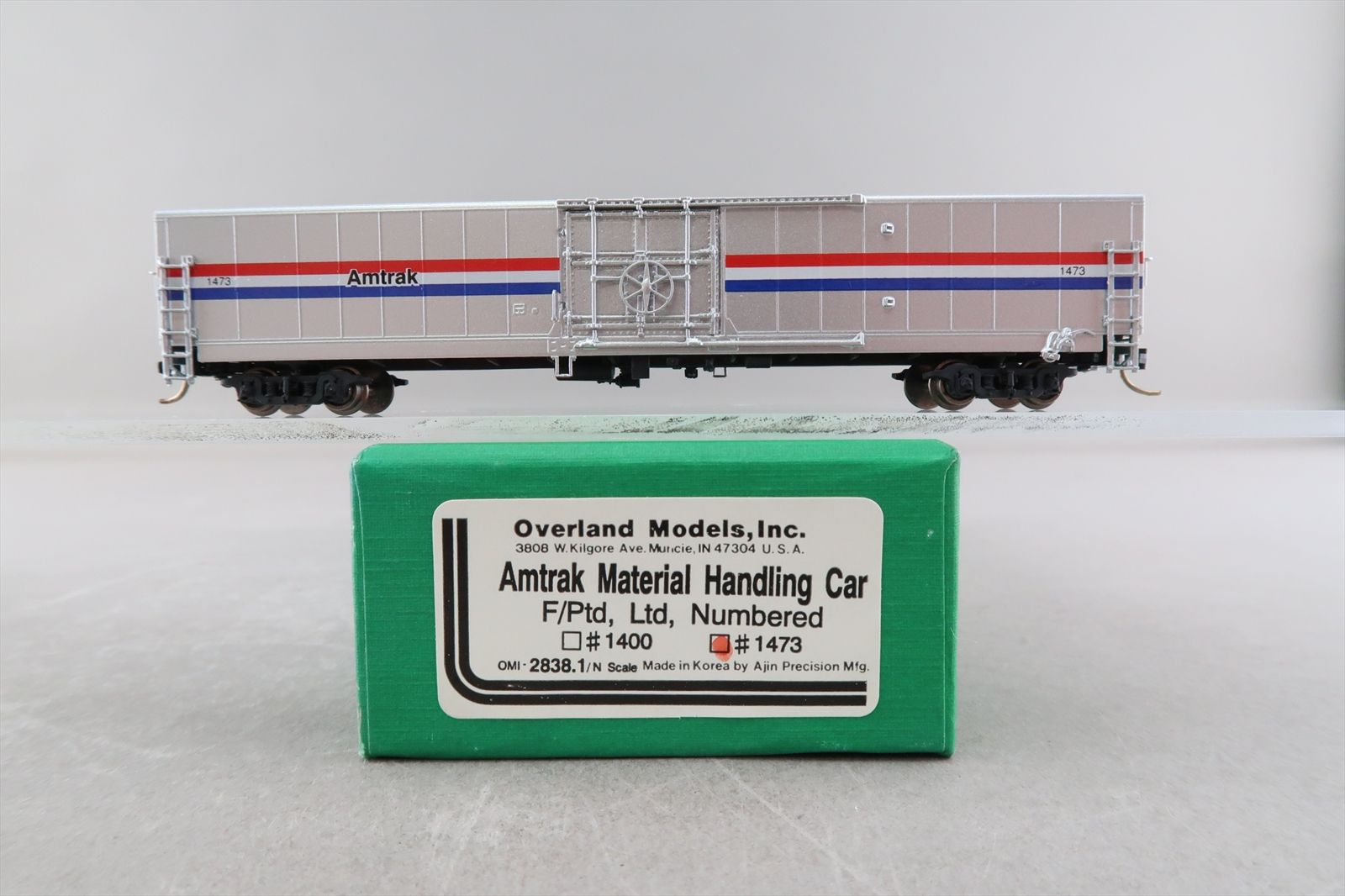 N Brass Model - OMI 2838.1 Amtrak Material Handling Car #1473 - F/P ...