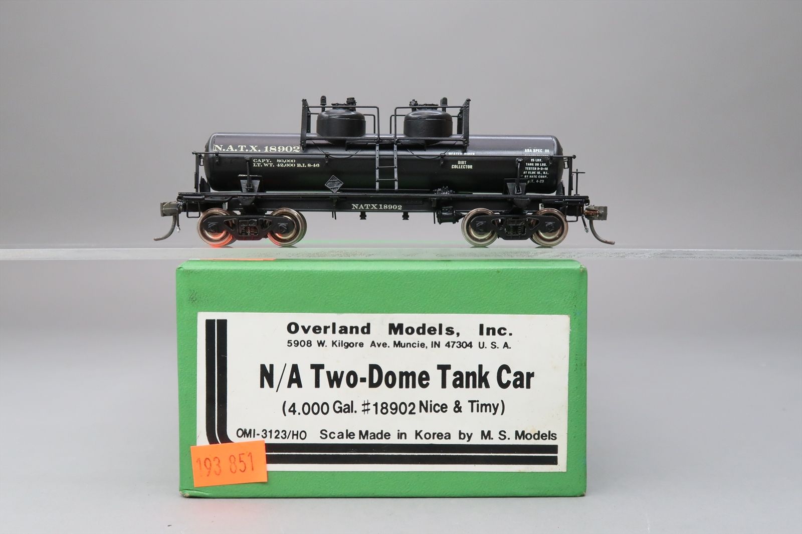 HO Brass Model - OMI 3123 N/A NATX Two Dome Tank Car 4000 Gallon #18902 ...