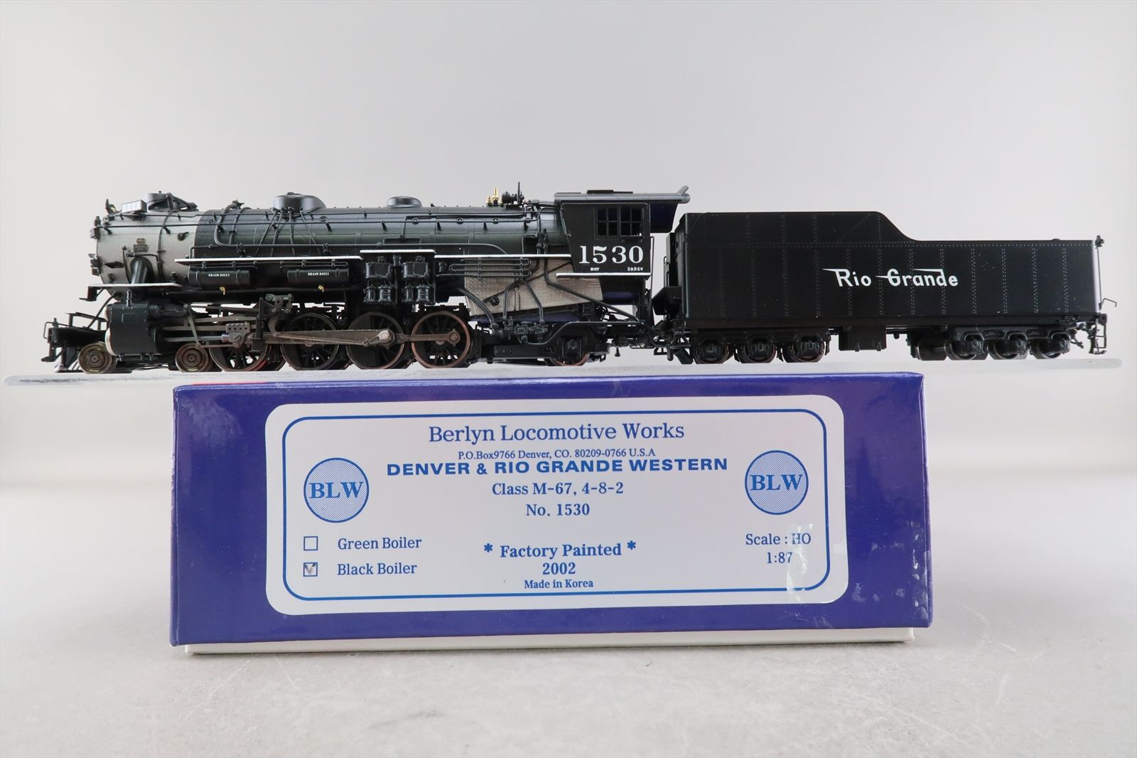 HO Brass Model - BLW Berlyn D&RGW Rio Grande M-67 4-8-2 #1530 - F/P ...