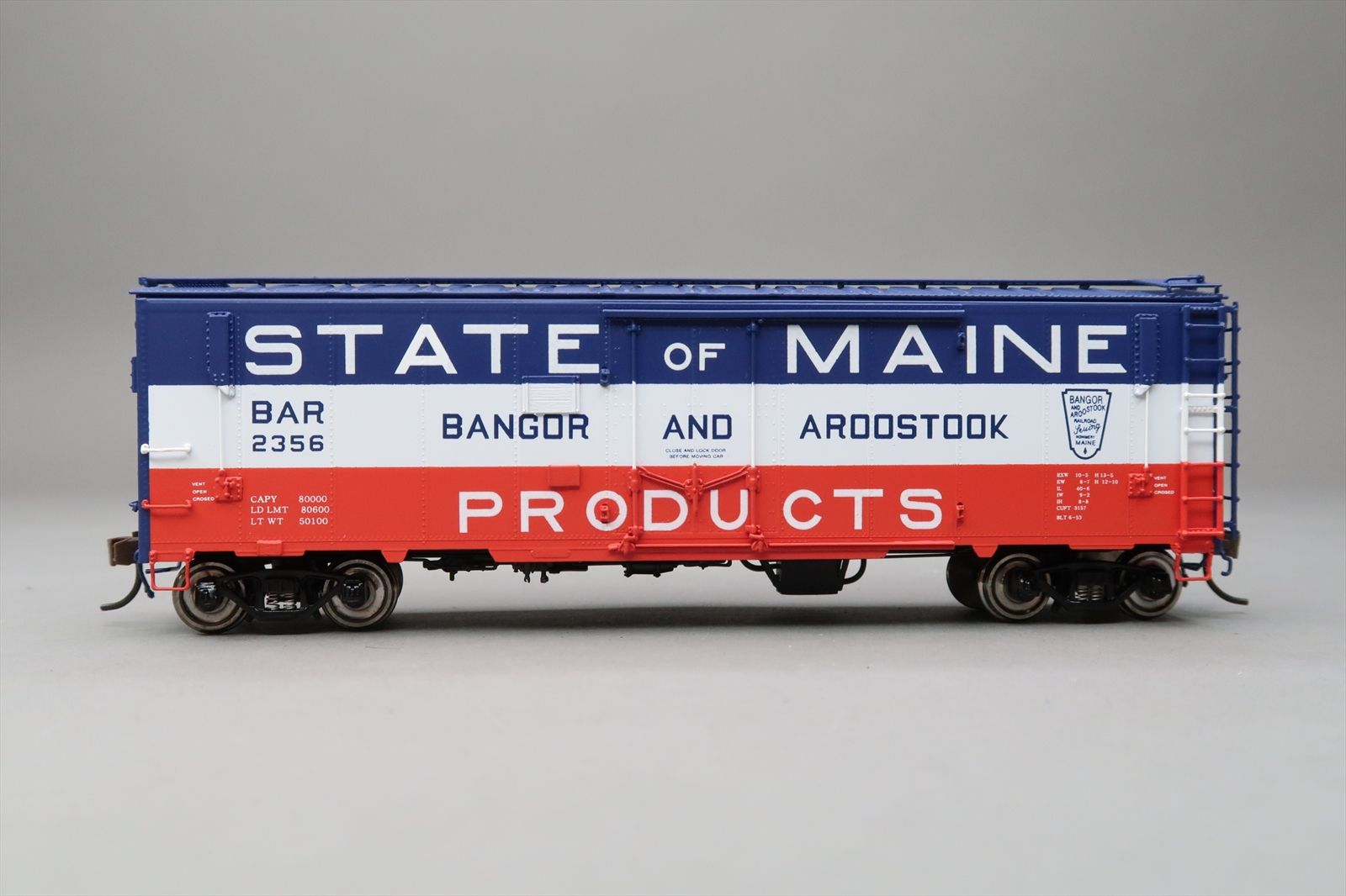 HO Brass Model - CCI / Railworks CCI-264P 264P BAR Bangor & Aroostook Insulated Boxcar Box Car ...