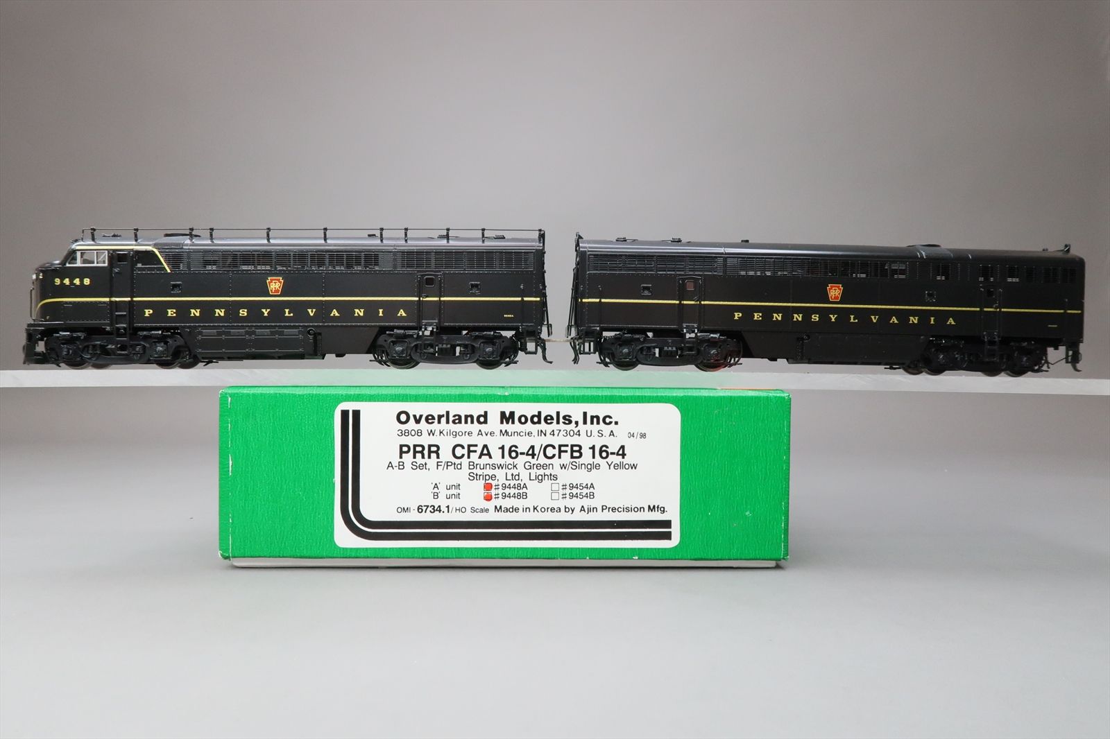HO Brass Model - OMI 6734.1 PRR Pennsylvania CFA 16-4 CFB A6-4 A-B Set ...